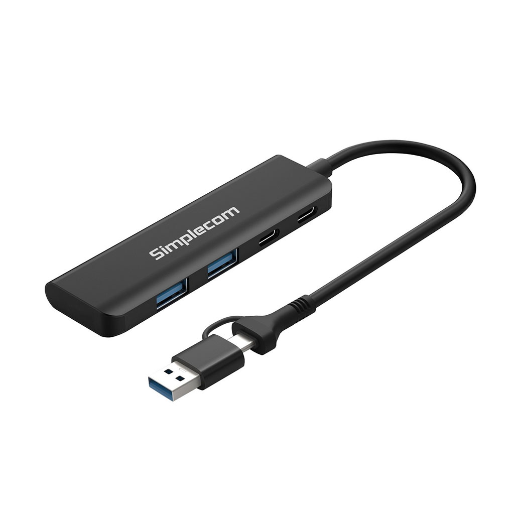 Simplecom CH385 SuperSpeed USB-A & USB-C 3.2 Gen 1 4-Port Combo Hub ...