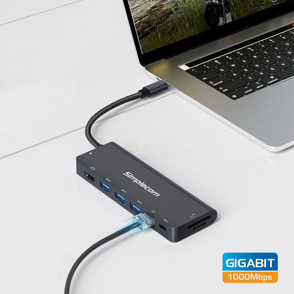 Simplecom CHT590 USB-C SuperSpeed 9-in-1 Multiport Docking Station ...