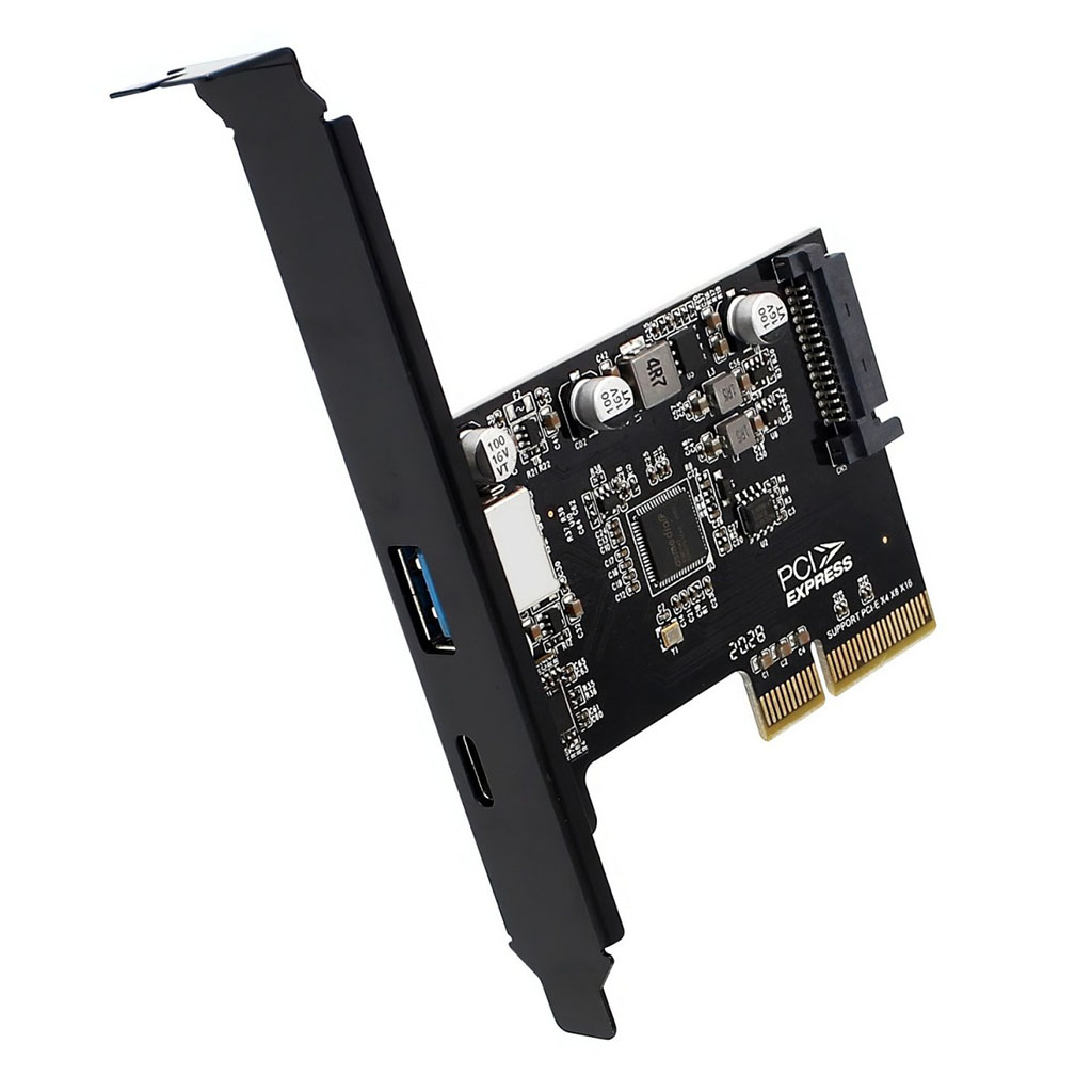 Simplecom EC312v2 PCIe x4 to 2-Port USB 3.2 Gen 2 USB-C & USB-A ...