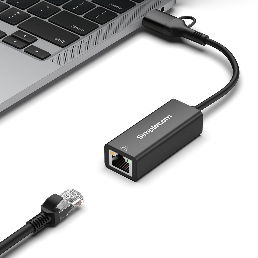 Simplecom NU315C SuperSpeed USB-C & USB-A to Gigabit Ethernet Adapter ...