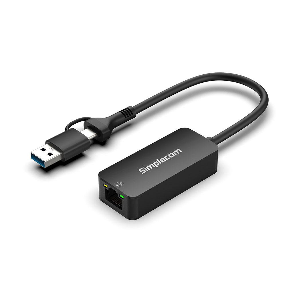 Simplecom NU405C SuperSpeed USB-C & USB-A to 2.5G Ethernet Network ...