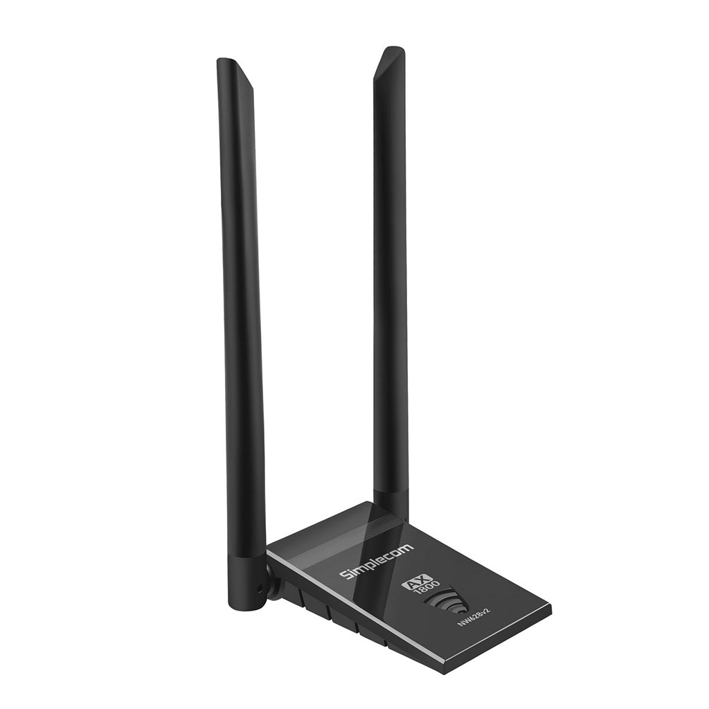 Simplecom NW628v2 AX1800 Dual Band Wi-Fi 6 USB Adapter with 2x 5dBi ...