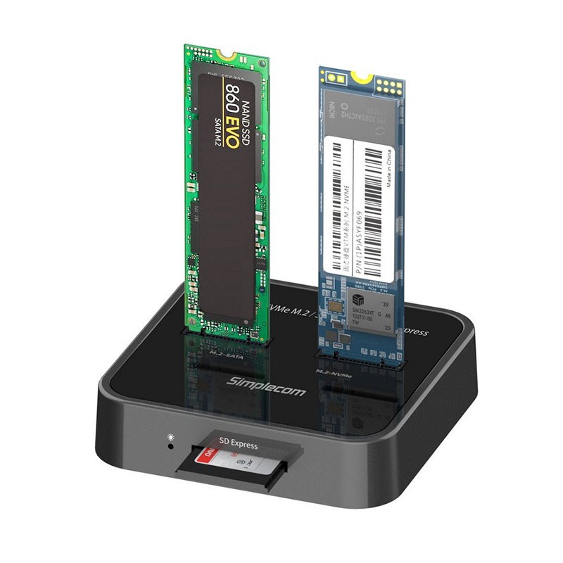Simplecom SD530 Dual Bay USB 3.2 Gen2 to NVMe + SATA M.2 SSD Docking Station - SD530 | Mwave