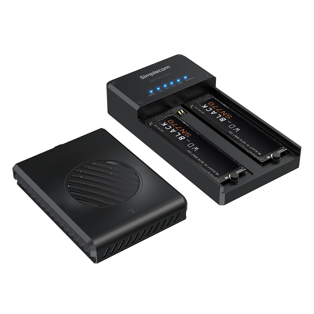Simplecom SD560 USB 3.2 Gen 2 Dual Bay NVMe M.2 SSD Enclosure Docking ...