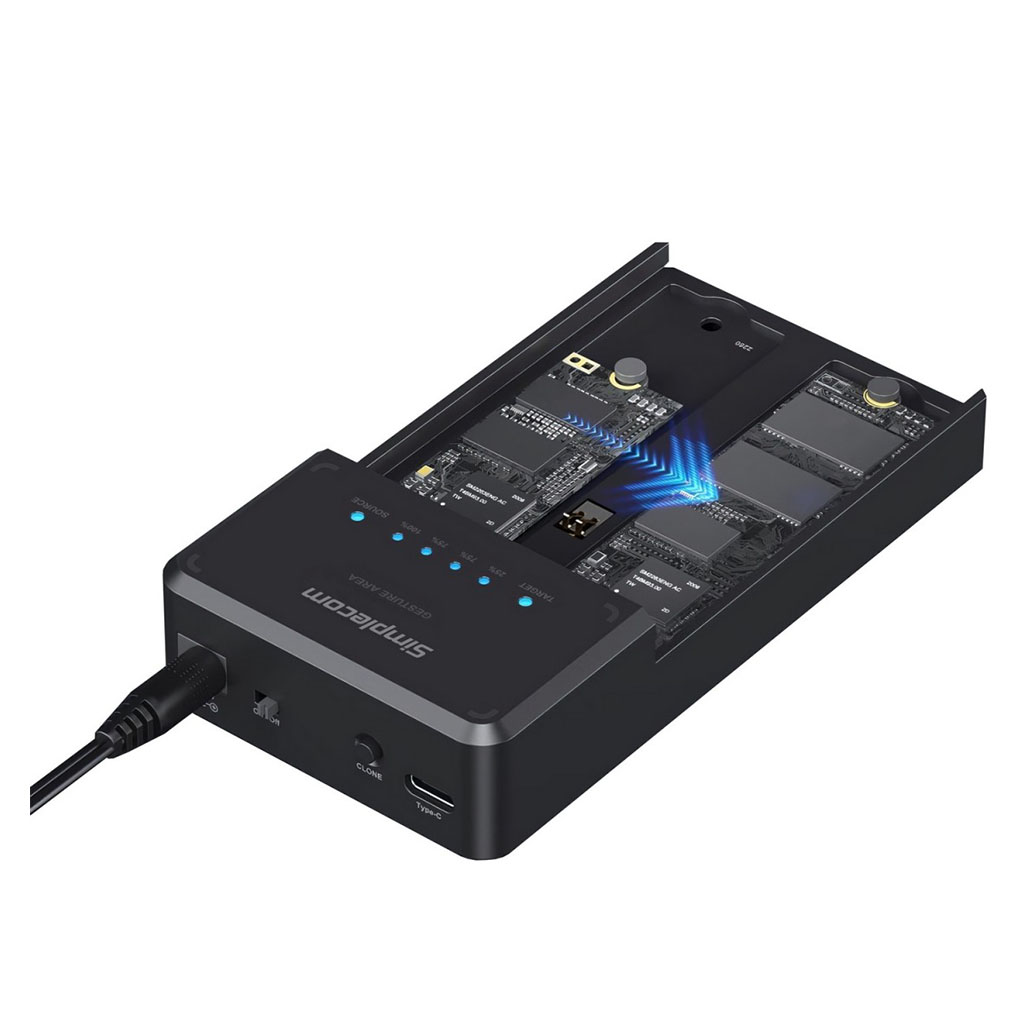 Simplecom SD560 USB 3.2 Gen 2 Dual Bay NVMe M.2 SSD Enclosure Docking ...