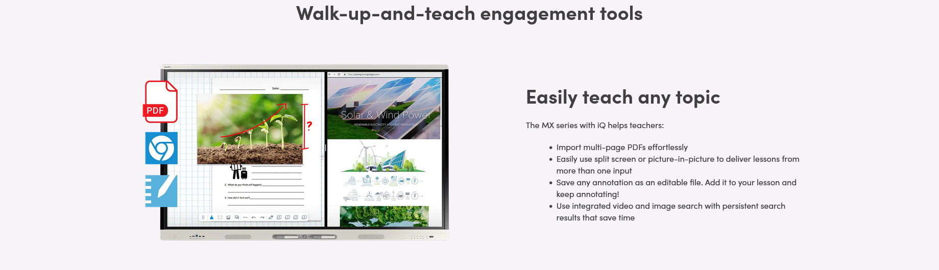 SMART Board MX Series 65" 4K UHD Interactive Display - Android - MX265 ...