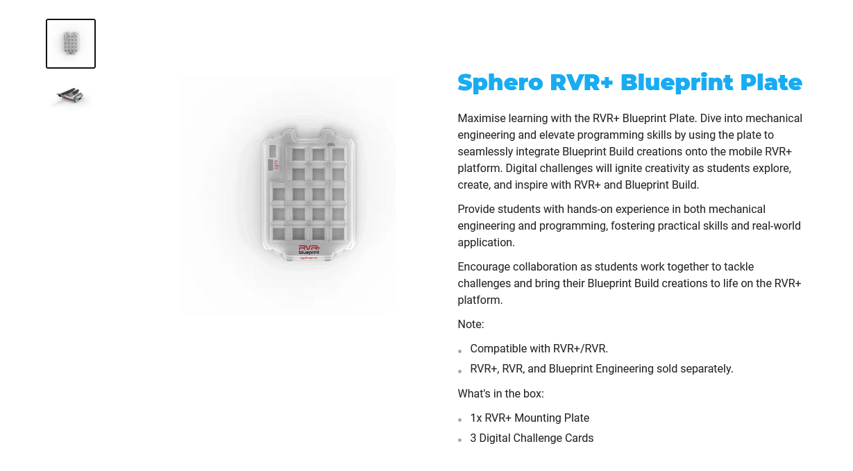 Sphero RVR+ Blueprint Plate - 940-0702 | Mwave