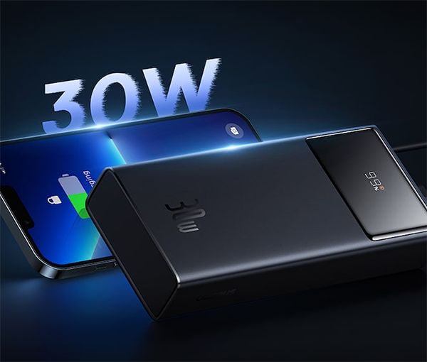 Baseus Star-Lord Digital Display 10,000 mAh 30W Fast Charge Power Bank - Black - P10022907113-00 ...