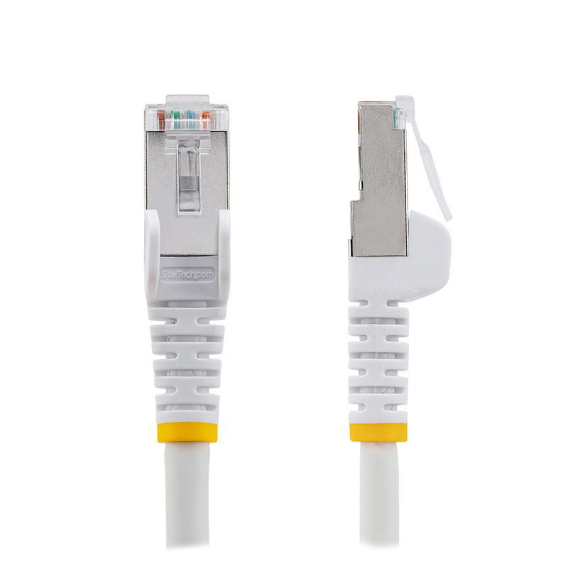 StarTech 1.5m LSZH 10GbE S/FTP 100W CAT6a Ethernet Cable - White - NLWH ...