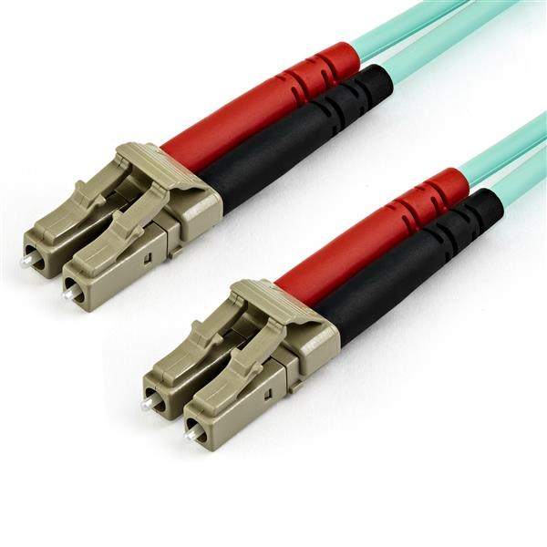 StarTech 15m OM4 LC to LC Multimode Duplex Fiber Optic Patch Cable ...