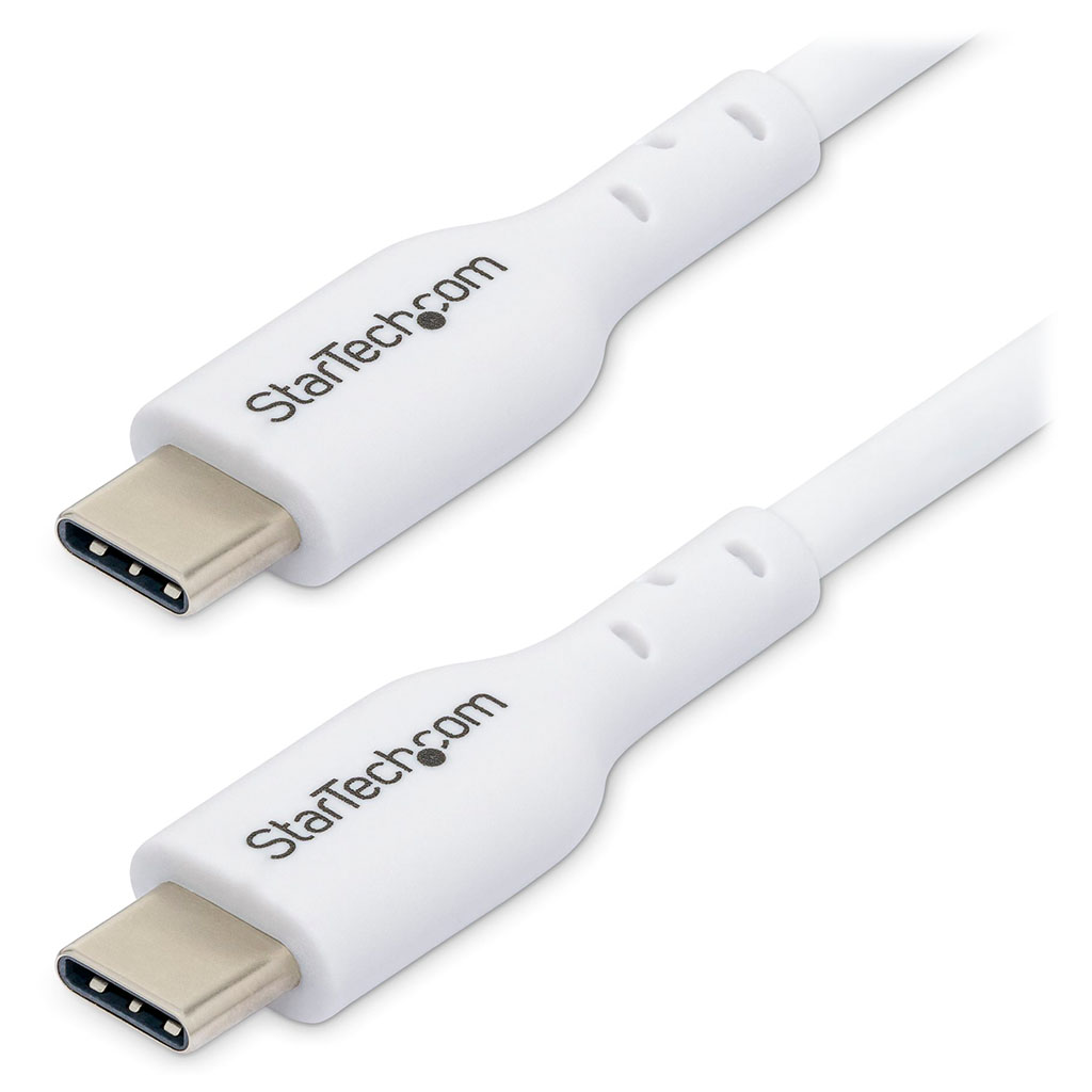 StarTech 1m 60W USB-C Charging Cable - White - USB2CC1MNCWHE | Mwave