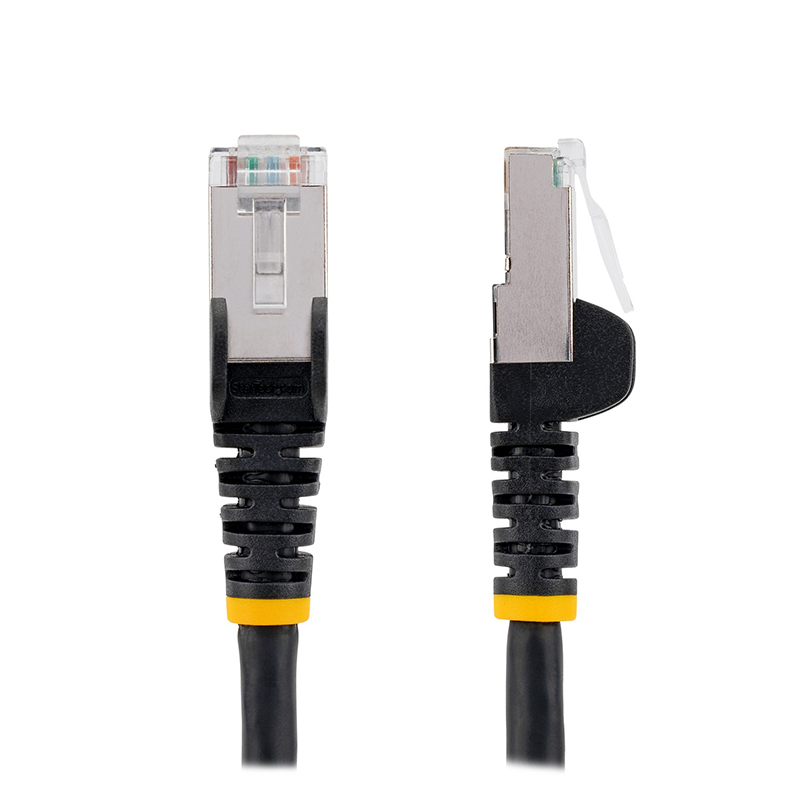 StarTech 1m LSZH 10GbE S/FTP 100W CAT6a Ethernet Cable - Black - NLBK ...