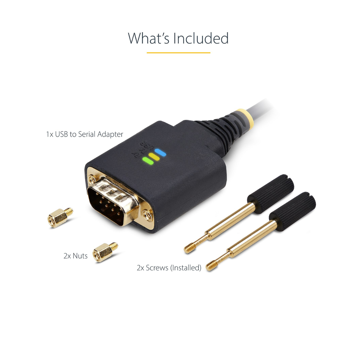 StarTech 1m USB-A to Serial Adapter Cable - 1P3FFCB-USB-SERIAL | Mwave