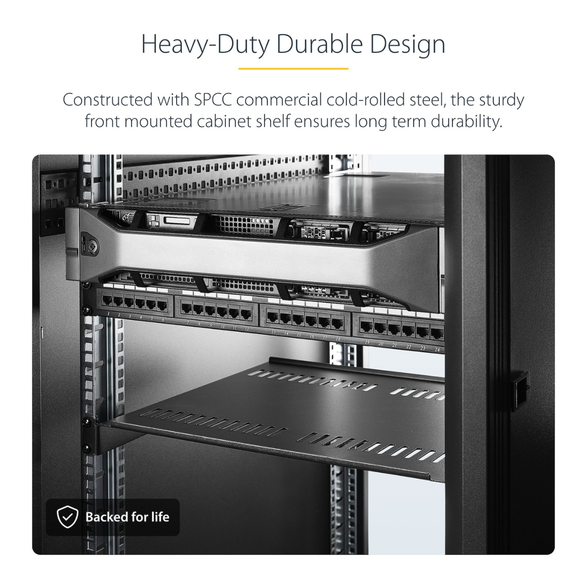 StarTech 1U Server Rack Shelf for 19" Rack/Cabinet - 2 Pack ...