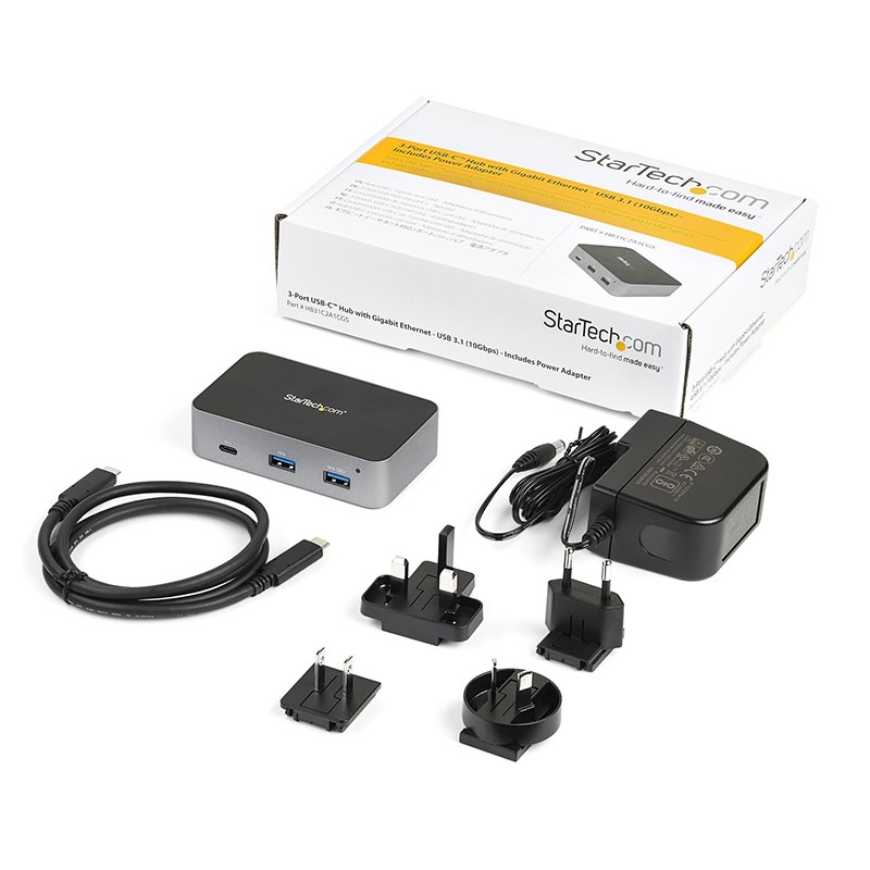 Startech Port Usb C Gen Hub With Ethernet Adapter Hb C A Cgs Mwave