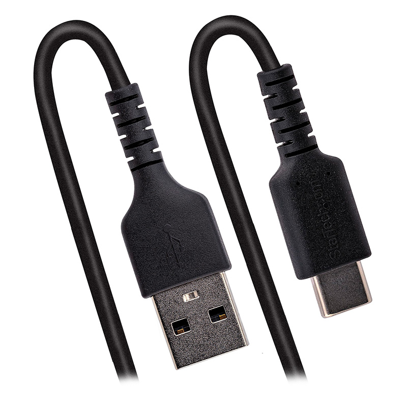 Startech M Usb A To Usb C Rugged Coil Charging Cable Black R Acc M Usb Cable Mwave