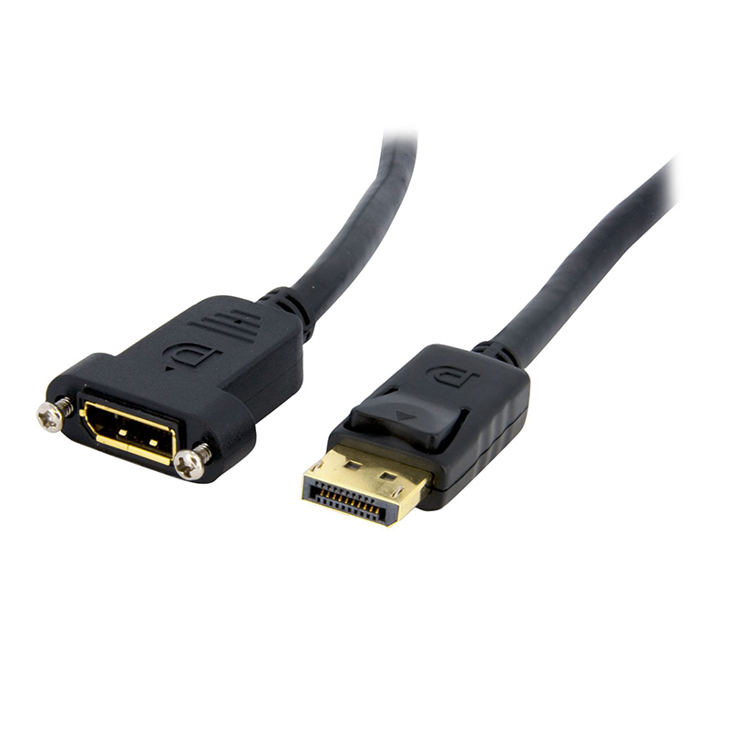 StarTech 91cm Panel Mount DisplayPort Male To Female Extension Cable DPPNLFM3 Mwave