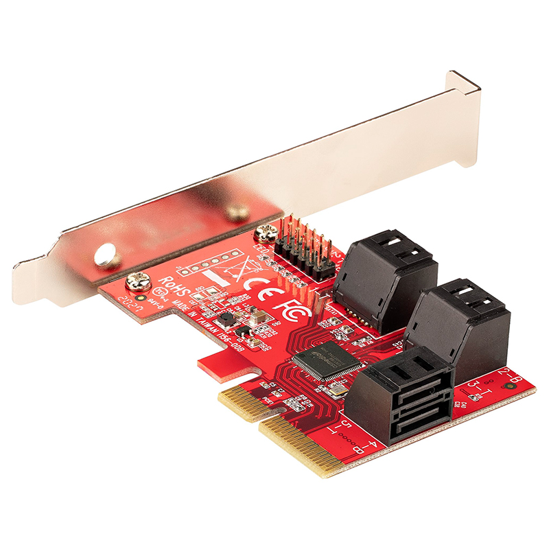 StarTech 6 Port 6Gbps PCI Express SATA Expansion Card - 6P6G-PCIE-SATA ...