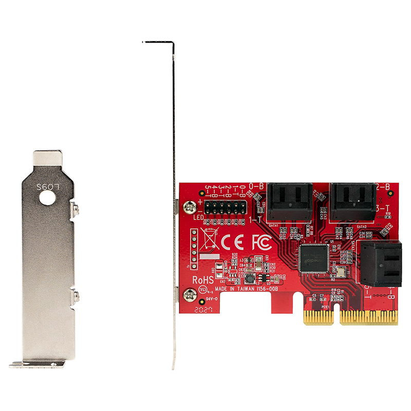 StarTech 6 Port 6Gbps PCI Express SATA Expansion Card - 6P6G-PCIE-SATA ...
