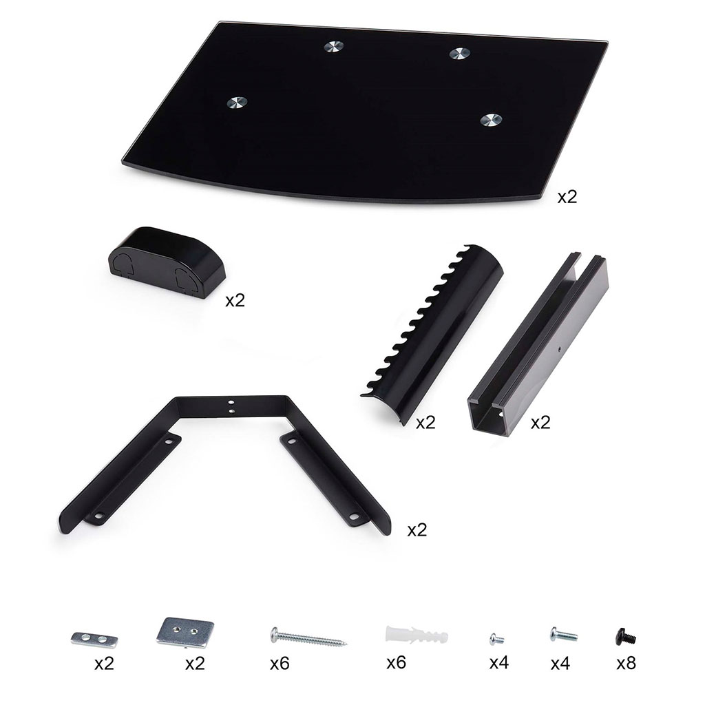 StarTech Dual Floating Wall-Mounted Adjustable AV Shelves - 2B-WALL ...