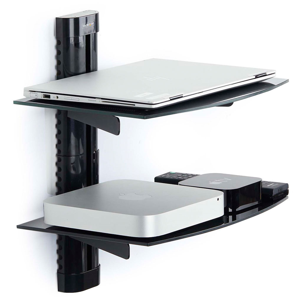 StarTech Dual Floating Wall-Mounted Adjustable AV Shelves - 2B-WALL ...