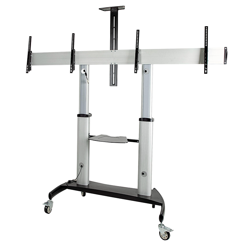 StarTech Dual 60" Adjustable Rolling TV Cart - STNDMTVDUO | Mwave