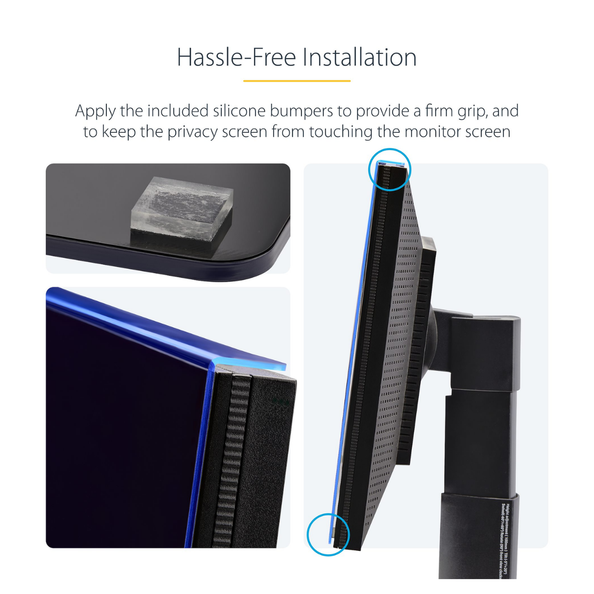 StarTech Hanging Acrylic Filter Privacy Screen for 24" 16:10 Monitor ...