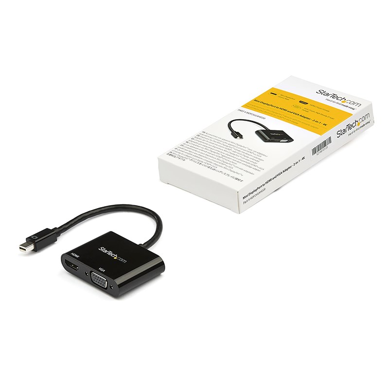 StarTech Mini DisplayPort to HDMI VGA Adapter - mDP 1.2 HBR2 to HDMI ...