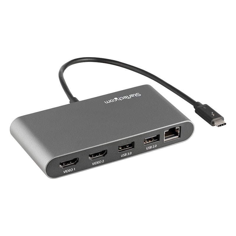StarTech Thunderbolt 3 Mini Dock - Dual Monitor 4K 60Hz HDMI ...