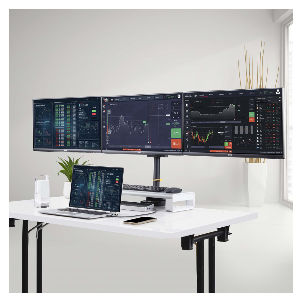StarTech Triple Monitor Desk Mount for Up To 3x 27" Displays - 3MP2AG ...