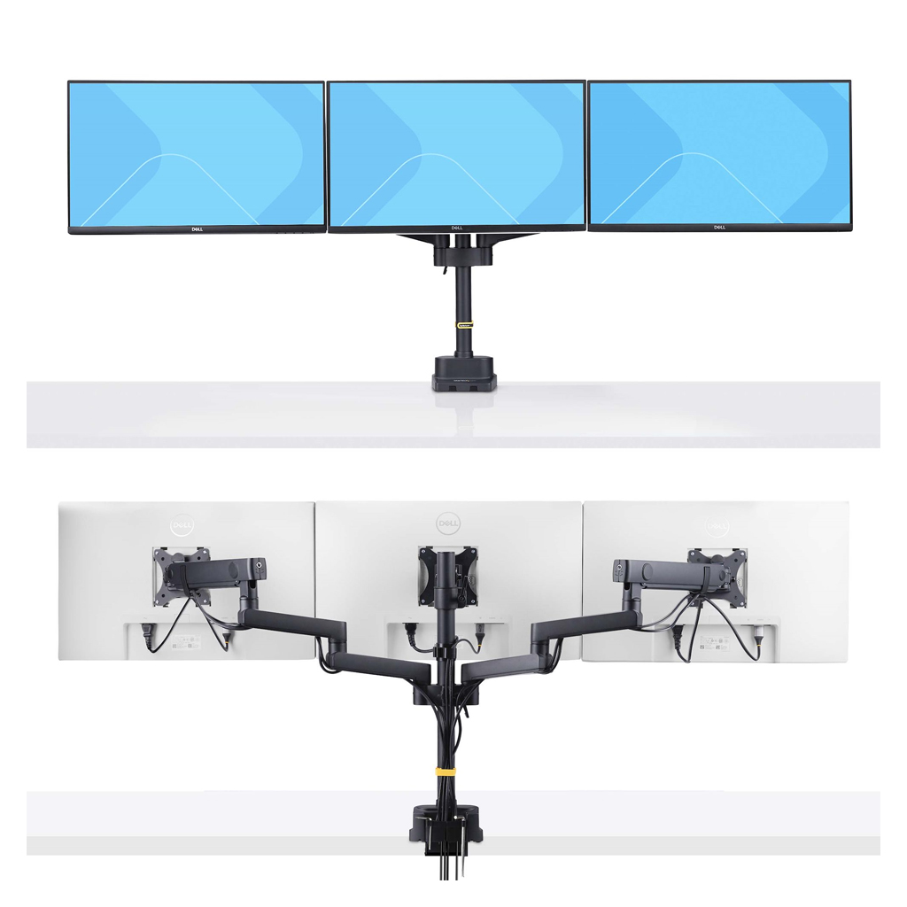 StarTech Triple Monitor Desk Mount for Up To 3x 27" Displays - 3MP2AG ...