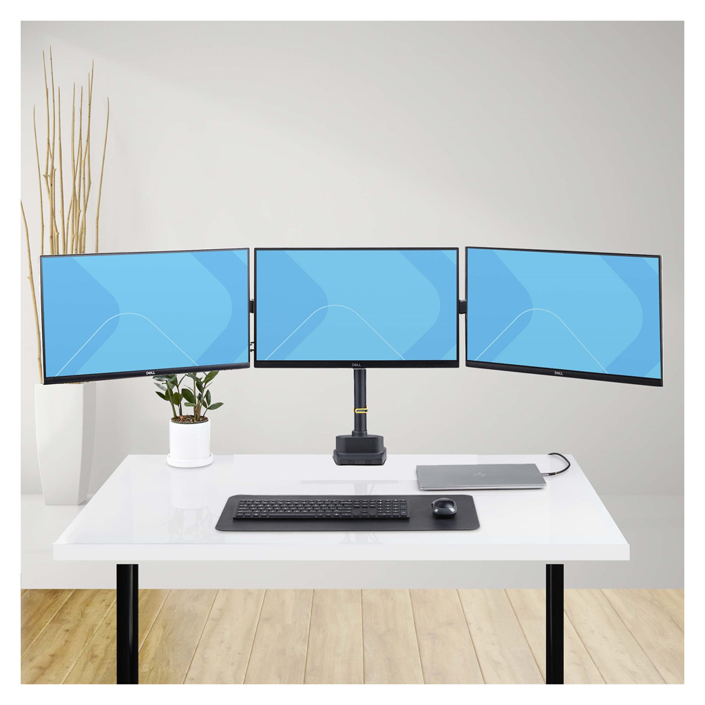 StarTech Triple Monitor Desk Mount for Up To 3x 27" Displays - 3MP2AG ...