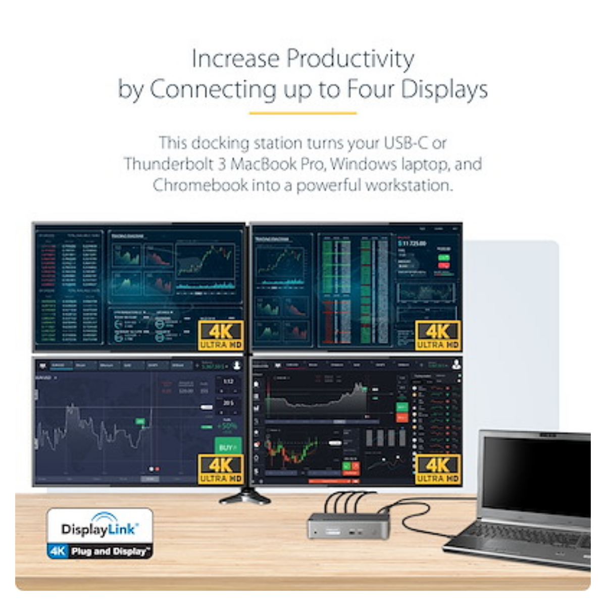 StarTech Universal USB-C Docking Station with 100W Power Delivery ...