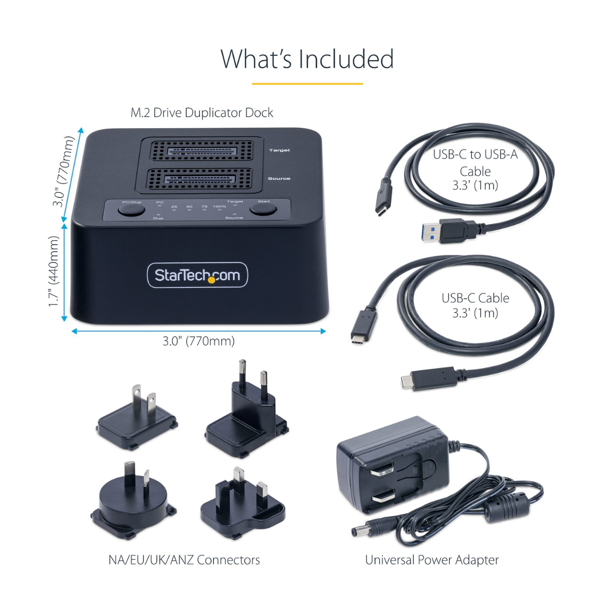 StarTech USB 3.2 Gen2x2 20Gbps M.2 NVMe Drive Duplicator - M2-HDD ...