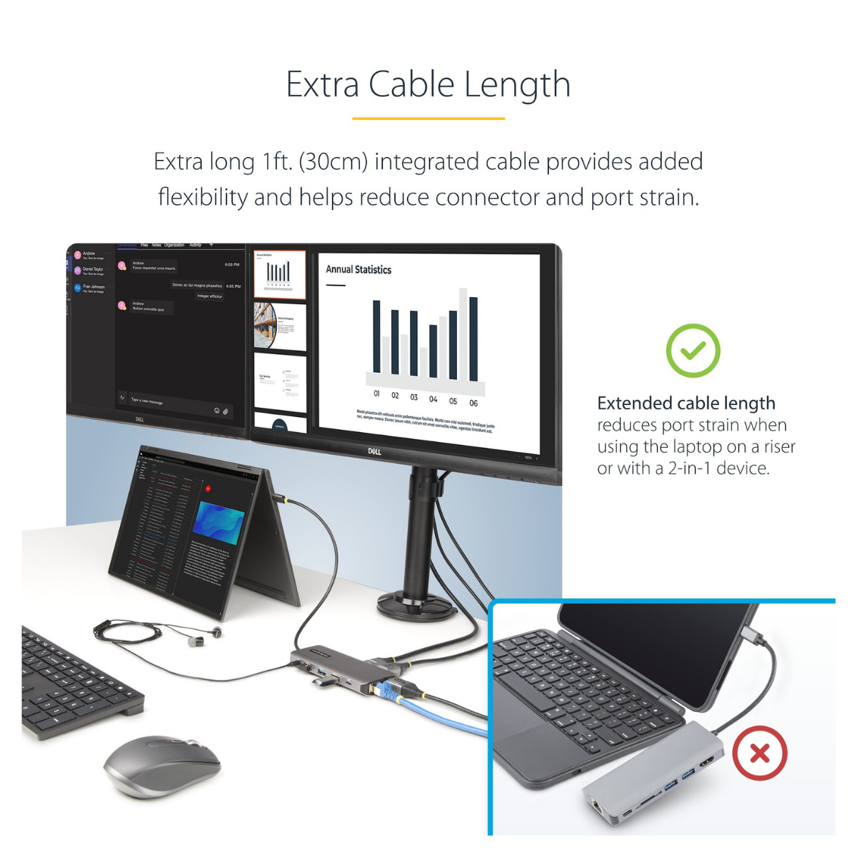 StarTech USB-C Triple-Monitor Multiport Adapter - 154B-USBC-MULTIPORT ...