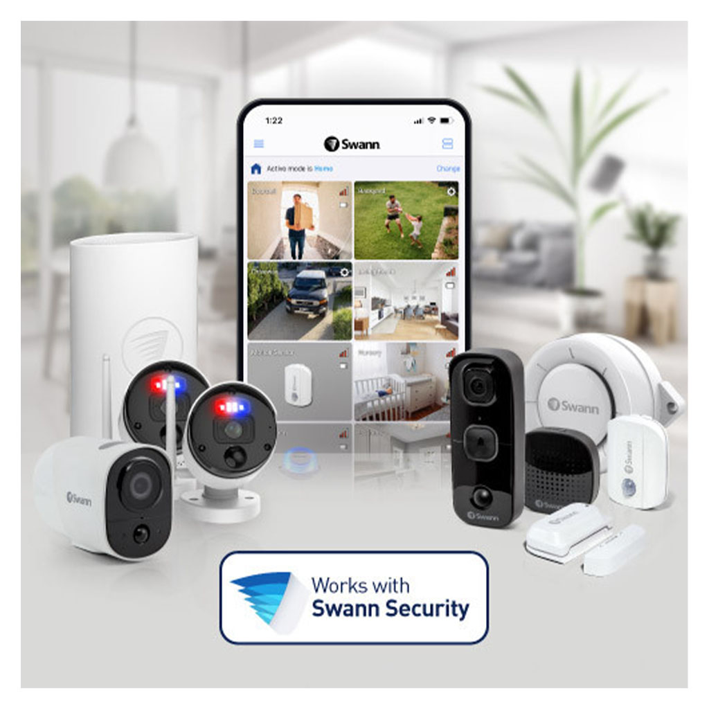 Swann 4 Camera 4 Channel 1080p Full HD DVR Spotlight Security System ...