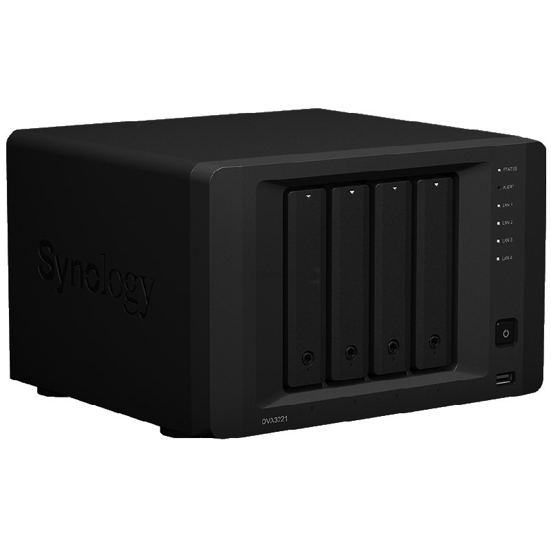 Synology DVA3221 4-Bay 32 Channel Diskless NVR Quad-Core CPU GTX 1650 ...