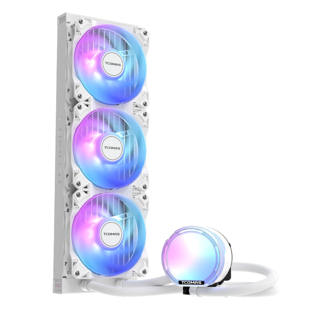 TCOMAS LE100 360mm AIO Liquid CPU Cooler - White - LE100N2WH36DCA | Mwave
