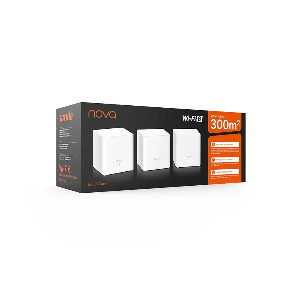 Tenda nova MX3 AX1500 Whole Home Mesh Wi-Fi 6 System - 3 Pack - MX3(3 ...