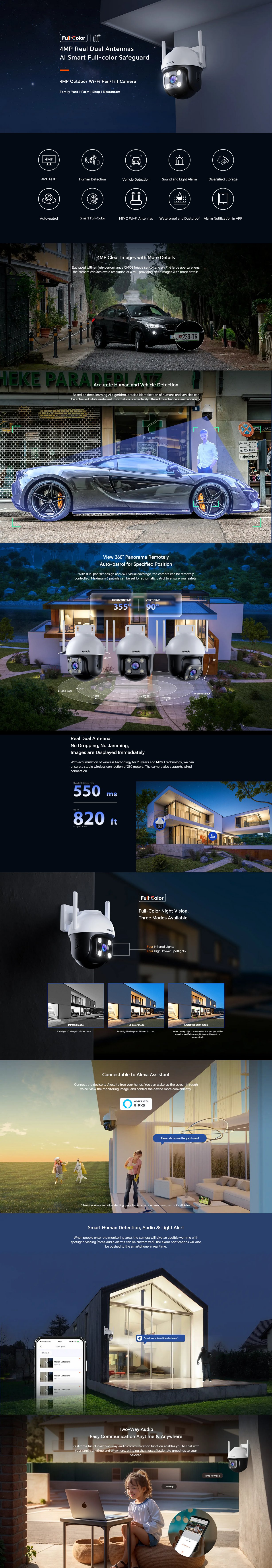 Tenda RH7-WCA 4MP Hi-speed ceiling-mount PTZ Camera - RH7-WCA | Mwave