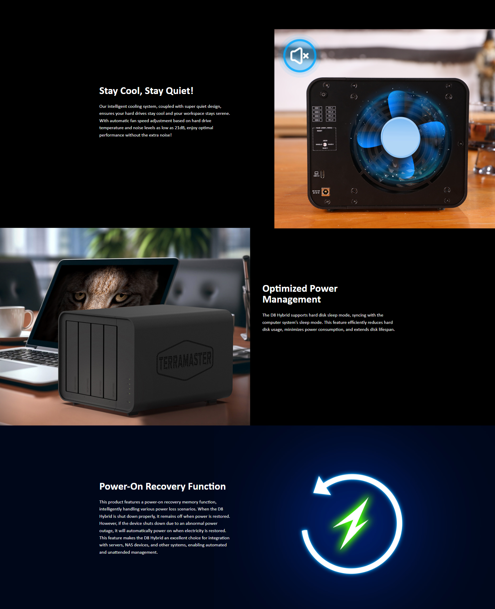 TerraMaster D8 Hybrid 8-Bay External Hard Drive Enclosure - TM-D8 ...