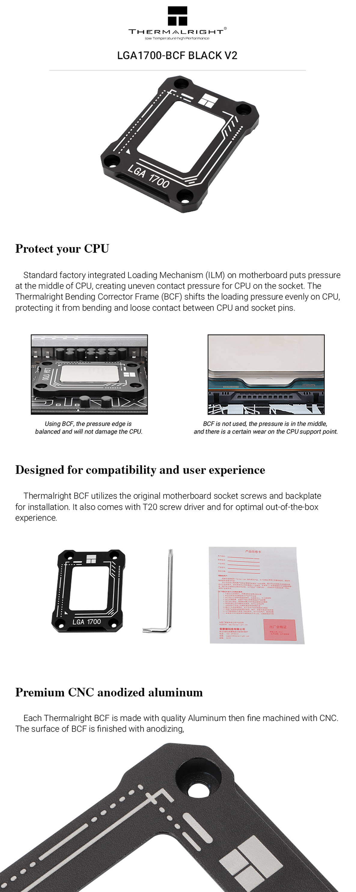 Thermalright LGA1700-BCF Black V2 Bracket - LGA 17XX-BCF-Black V2 | Mwave