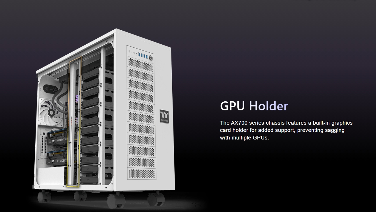 Thermaltake AX700 XL-ATX Super Tower Case - Snow - CA-11B-00F6NN-00 | Mwave