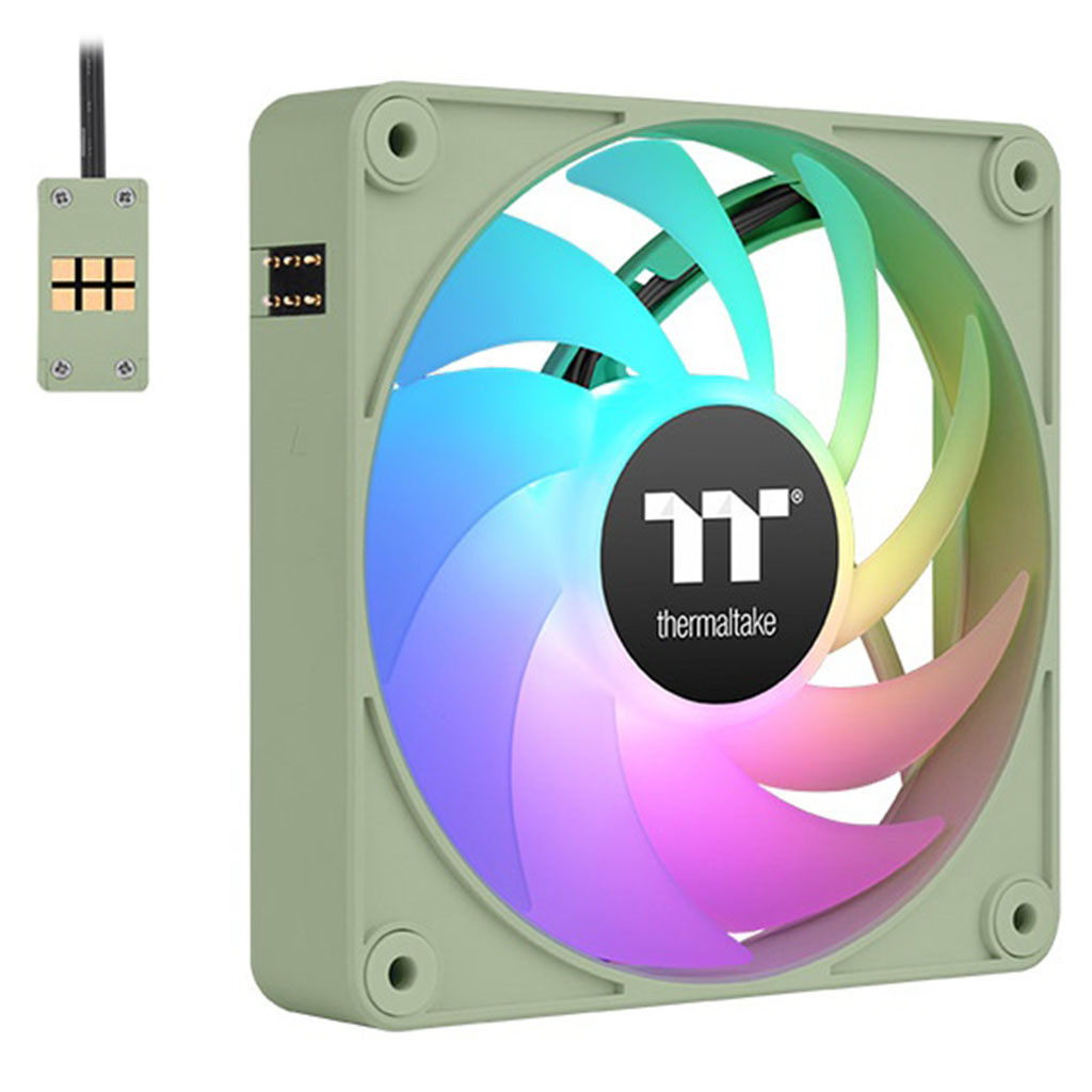Thermaltake CT120 120mm EX ARGB Magnetic Quick Connect PWM Fans Green ...