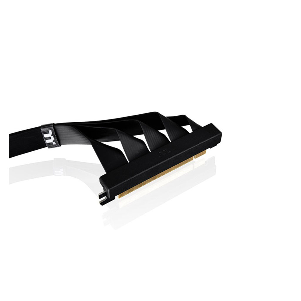 Thermaltake Dual 90 Degree PCI-E 4.0 Riser Cable - 400mm Black Edition ...