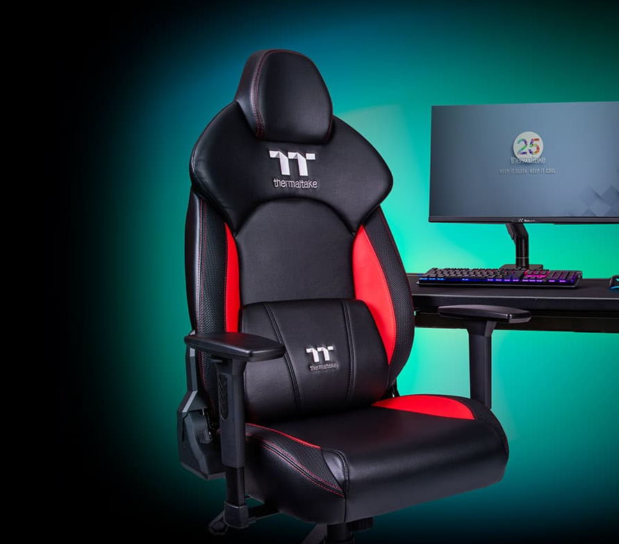 Thermaltake Gaming V Comfort Premium Gaming Chair - Black & Red Edition ...