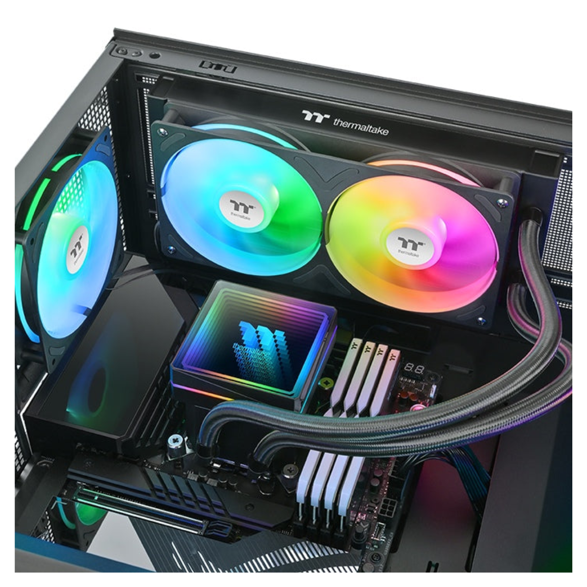 Thermaltake TH240 V3 240mm ARGB AIO Liquid CPU Cooler - CL-W465-PL12SW ...