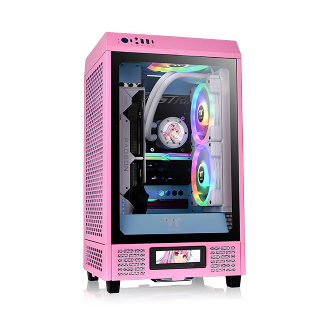 Thermaltake The Tower 200 Tempered Glass Mini Tower Case - Bubble Pink ...