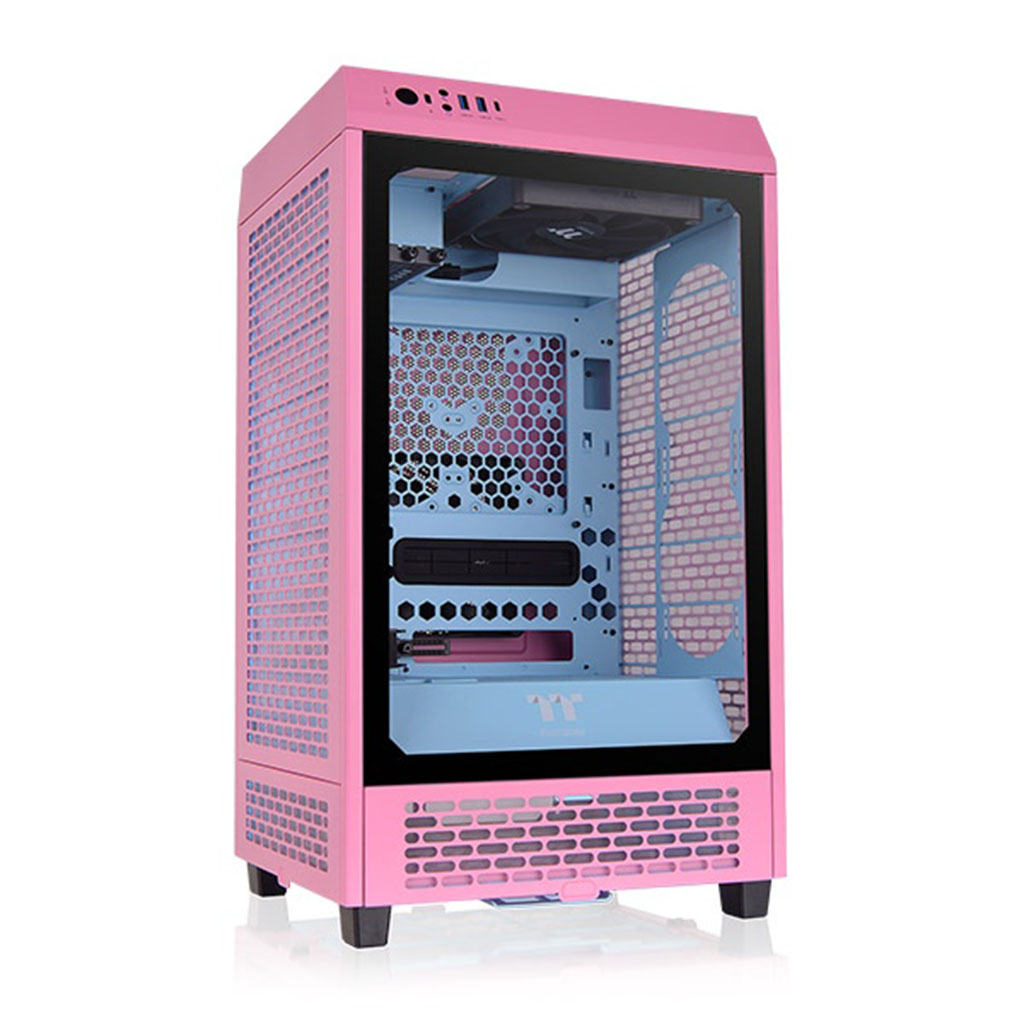 Thermaltake The Tower 200 Tempered Glass Mini Tower Case - Bubble Pink ...