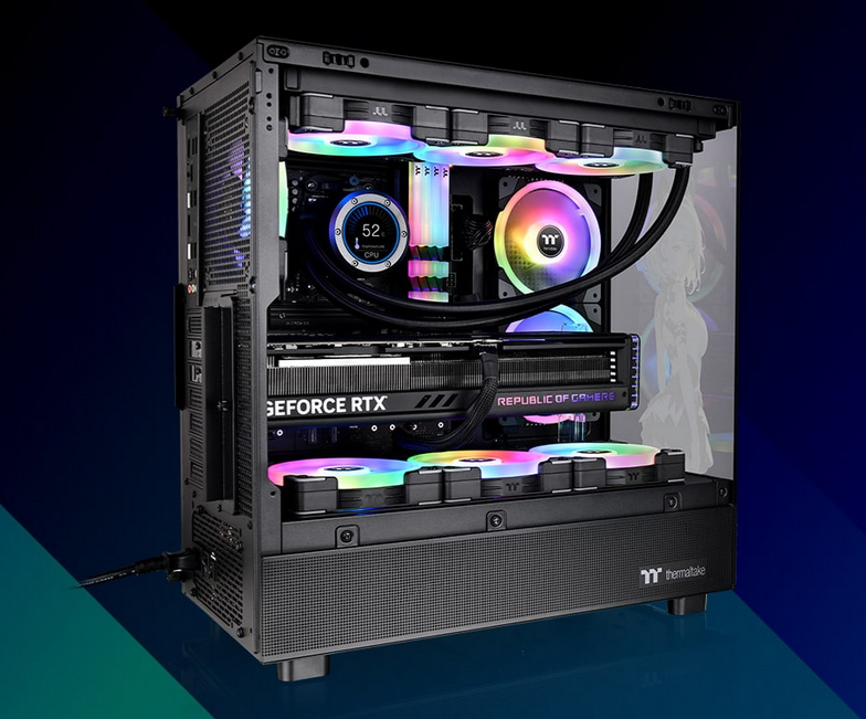 Thermaltake CA-1Y7-00M1WN-02 View 270 SP Edition Tempered Glass Mid-Tower E-ATX Case - PCC COMPUTERS